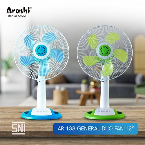 Promo Arashi General Duo Fan 12" Kipas Angin Meja & Dinding / Desk ...