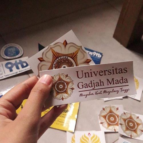 Jual Stiker Kampus set LOGO & TULISAN (ugm, ui, unair, itb, uns, unpad ...