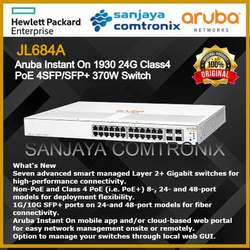 Jual HPE JL684A Aruba Instant On 1930 24G Class4 PoE 4SFP/SFP+ 370W ...