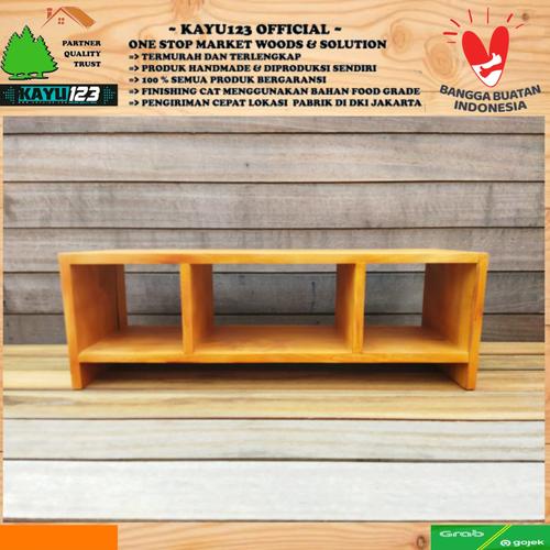 Jual Meja monitor kayu minimalis wooden table monitor table tv stand ...