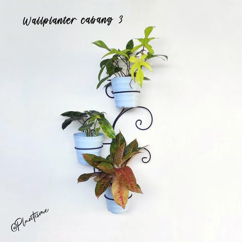 Jual Cabang 3 Wall Planter Rak Besi Dinding Hias Vertikal Garden Pot ...