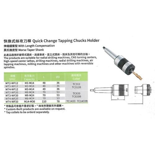 Jual ARBOR TAPPING MT4-WF33 QUICK CHANGE TAPPING CHUCK HOLDER TAIWAN ...