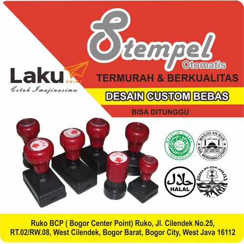 Jual CETAK STEMPEL CUSTOM OTOMATIS STEMPEL FLASH CETAK SETEMPEL LUNAS WARNA - OVAL - Kota Bogor ...