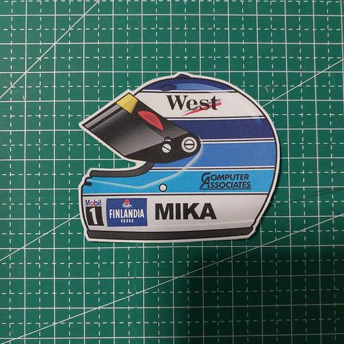 Jual Sticker Otomotif Formula One F1 Mika Hakkinen Helmet - Kota ...