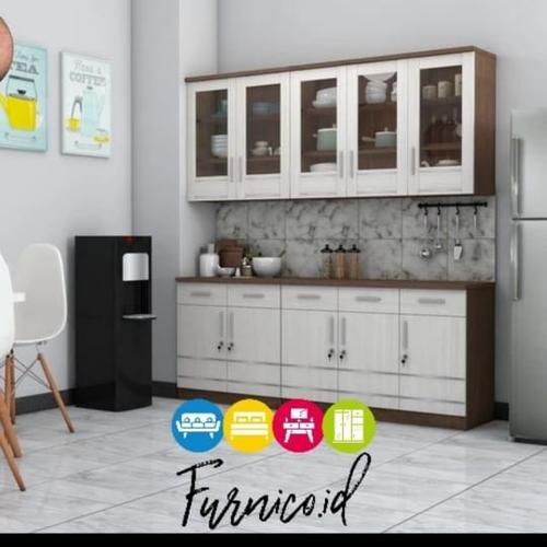 Jual Kitchen Set Atas Kaca Bawah Laci 2 3 5 Pintu 80 90 120 - 5 ATAS ...