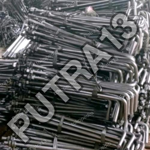 Jual angkur besi hitam/ anchor bolt L - (3/4") 19mm x 40cm - Jakarta ...