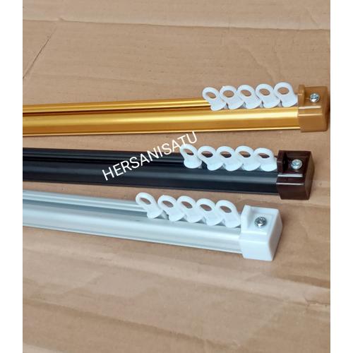 Jual Promo Batang Kotak Alkan Gorden Rell Vitrace Oval Gordyn Rollet ...