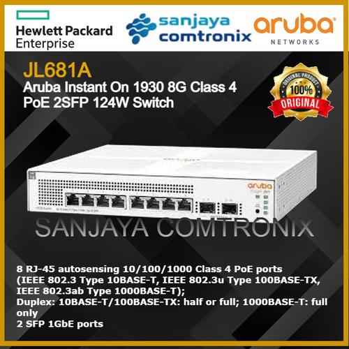 Jual HPE JL681A Aruba Instant On 1930 8G Class 4 PoE 2SFP 124W Switch ...