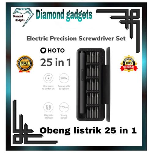 Jual Hoto electric precision screwdriver SET 25 in 1 obeng listrik ...