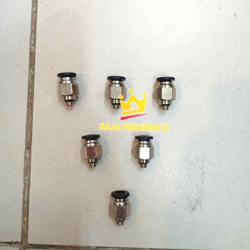 Jual FITTING ANGIN LURUS CAP BLACK HPC 6-M5 SELANG 6MM DRAT M5 ...