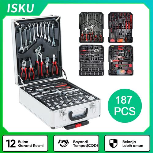 Jual ISKU Perkakas Bengkel 187 PCS Tool Kit Dan Rumah Koper - 187pcs ...