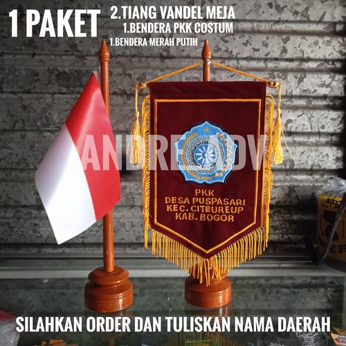 Jual bendera pkk vandel pkk costum + tiang dan bendera Indonesia ...