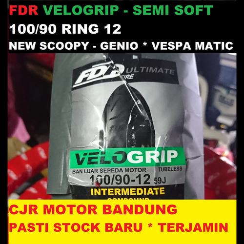 Jual FDR VELOGRIP 100/90 ring 12 Ban Depan Motor Scooter GENIO Scoopy ...
