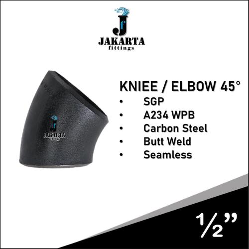 Jual ELBOW/KNEE 45 PIPE PIPA BESI A234 SGP BW LAS SIZE 1/2" 3/4" 1" 1-1 ...
