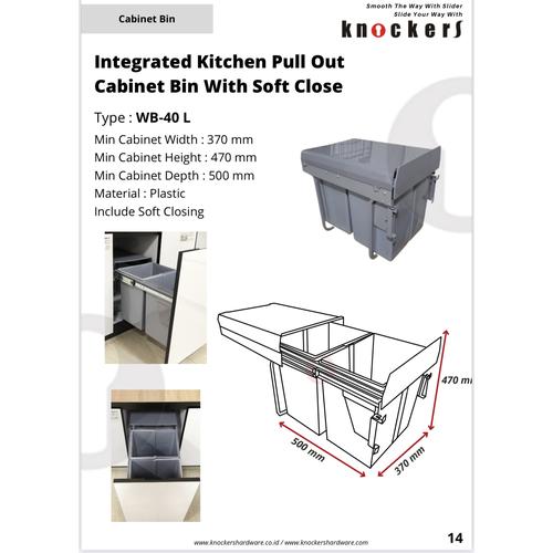 Jual Cabinet Waste Bin WB40L / Tong sampah Tanam / Knockers - Kota ...