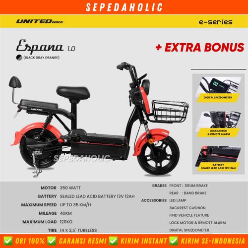 Jual Sepeda Listrik UNITED ESPANA 1.0 Electric E Bike 350 Watt By ...