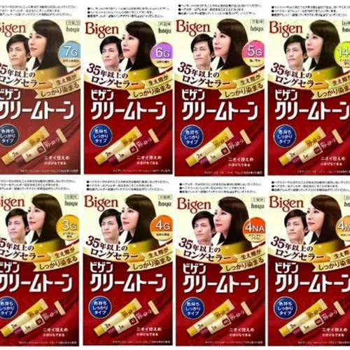Jual Bigen Hoyu cream tone hai color for cover gray hair Ori Japan ...