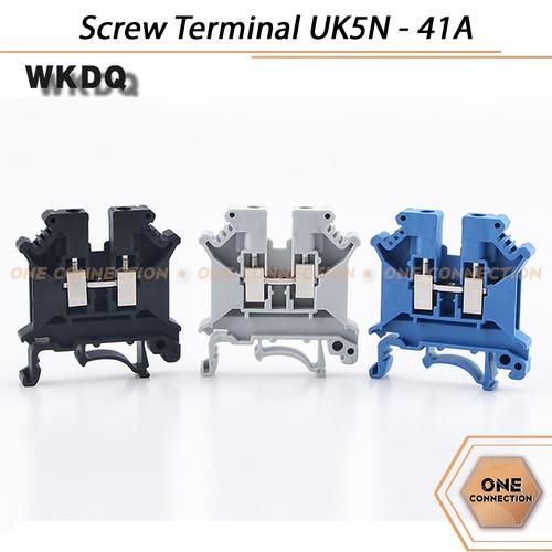 Jual Terminal Block Din Rail UK-5N UK5N Grey 4mm Screw Terminal Clamp - Jakarta Barat ...