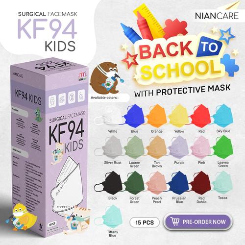 Jual Masker Medis Nian Care KF94 4 Ply Kids Earloop Surgical Face Mask ...