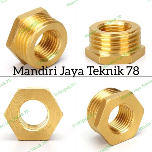 Jual Vring reducer double nepel drat dalam 1/4 x drat luar 3/8 - Kota ...