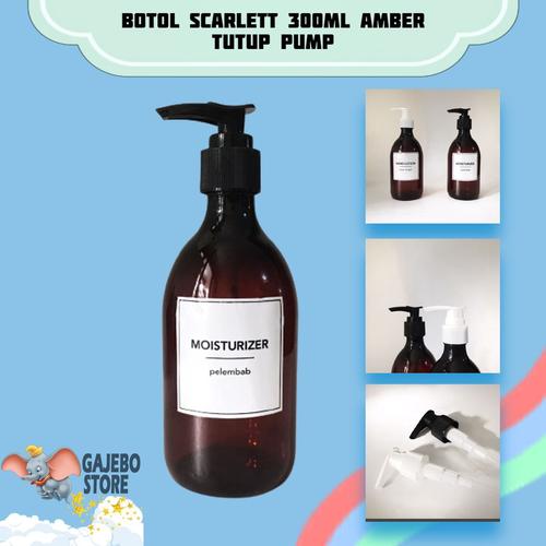 Jual BOTOL REFILL SABUN AESTHETIC 300ML AMBER PUMP LOTION / BOTOL ...