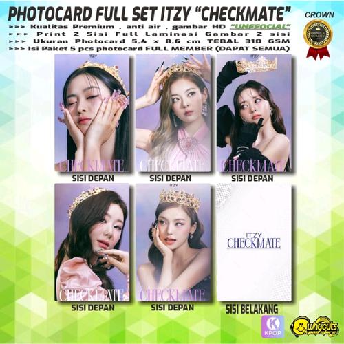 Jual PHOTOCARD SET KPOP PREMIUM ITZY CHECKMATE / MIDZY / PRINT 2 SISI ...