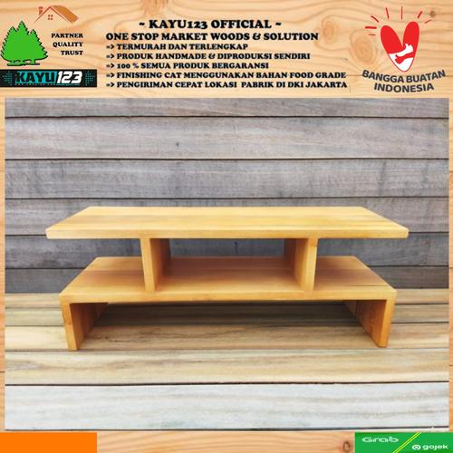 Jual Meja monitor kayu minimalis wooden table monitor table tv stand ...