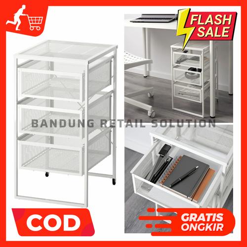 Jual Rak Unit Laci Drawer 3 Susun Besi Beroda Laci Dokumen Serbaguna ...