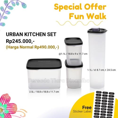 Jual TUPPERWARE URBAN KITCHEN SET HITAM - WADAH SERBAGUNA - Kota ...