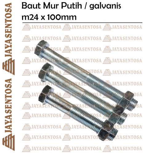 Jual mur baut 24 x 100 / bmp m24 x 100 galvanis / bmp m24 x 100 murah ...