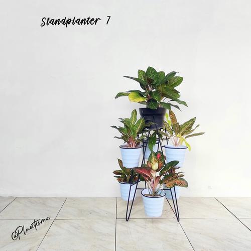 Jual 7 Pots Standing Planter Stand Tanaman Hias Bunga Buah Sayur Out ...