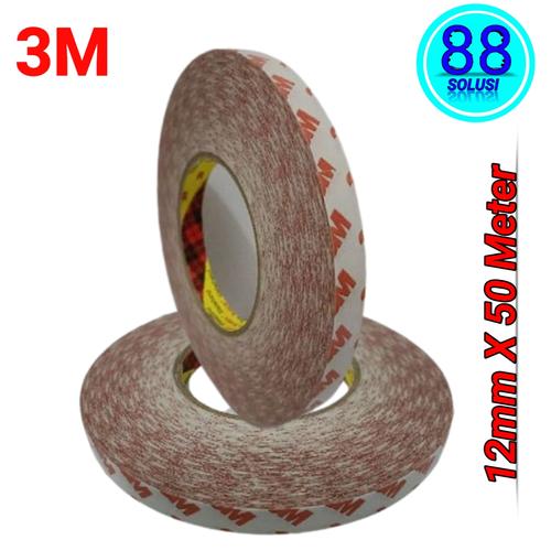 Jual Double Tape Tisu Tipis COATED 3M Original Rekat Super kuat 12mm X ...