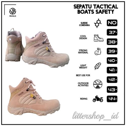 Jual SEPATU TACTICAL/SEPATU BOATS SAFETY GUNUNG ADVENTUR - Krem, 44 ...