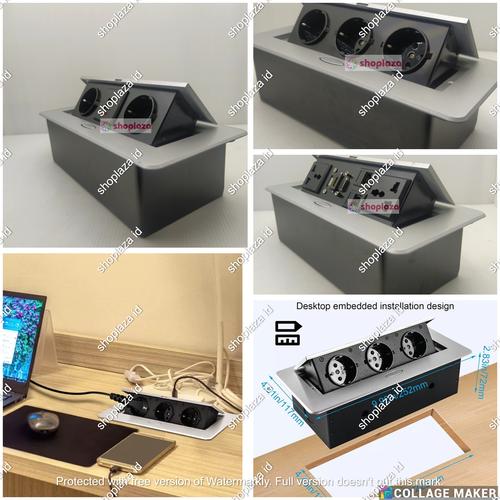 Jual STOP KONTAK MEJA TANAM COLOKAN TANAM LANTAI FLOOR/DESK OUTLET ...