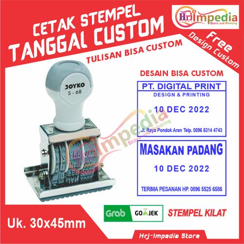 Jual Cetak Stempel Tanggal Tulisan Custom | Stempel Tanggal Desain ...
