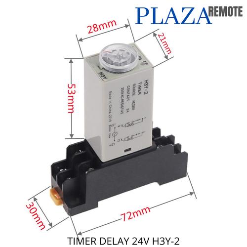 Jual DELAY TIMER RELAY 24VAC H3Y-2 1 DETIK - 60 MENIT TANPA SOCKET ...
