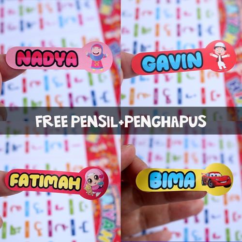 Jual Stiker nama anak unik stiker label - Waterproof - Kota Tangerang ...