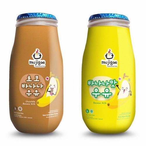 Jual Mujigae Banana Milk Susu Cair Pisang Botol 250 ml - Banana/Pisang ...