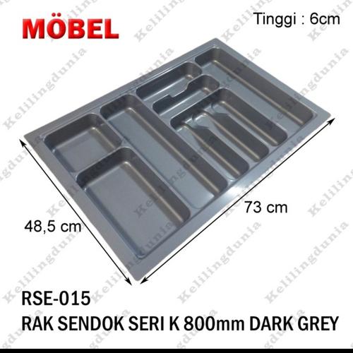 Jual RAK SENDOK GARPU LACI 80CM TEMPAT SENDOK PLASTIK MOBEL SERI-K ABU ...