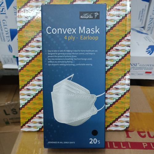 Jual Masker Life Resources Convex Mask 4 ply Earloop masker KF94 isi 20 ...
