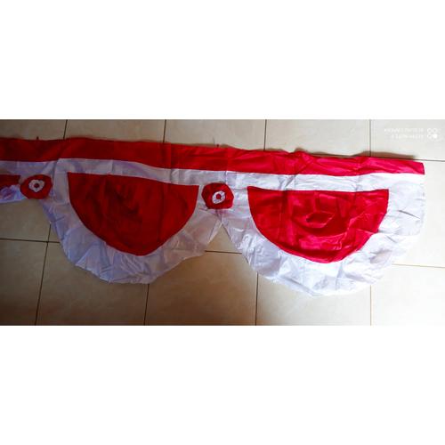 Jual Grosir bendera Indonesia background merah putih bunga besar 4 ...