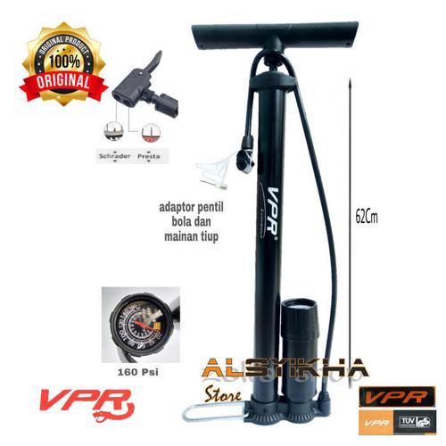 Jual Pompa Angin Sepeda Motor Bola Tangan Body Besi Coating Hitam VPR ...