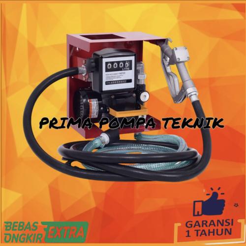 Jual Pompa Flowmeter Transfer Pump Minyak Solar Bensin Oli Portable ...