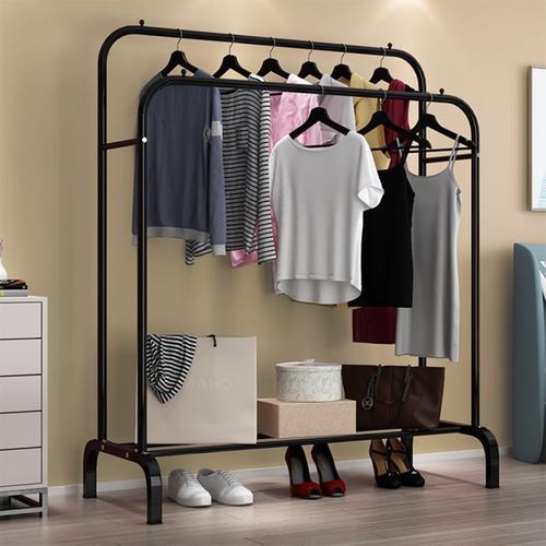 Jual Rak Gantungan Baju Besi Pakaian Stand Hanger Besi Double Gawangan ...