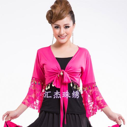 Jual ATASAN LINE DANCE LENGAN TEROMPET BROCADE CROP TOP TARI PERUT ...
