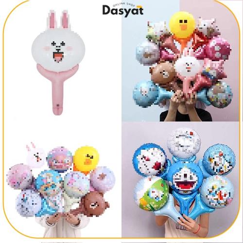 Promo DOS Balon Foil Tongkat Karakter Ballon Pentungan Tangan Motif ...