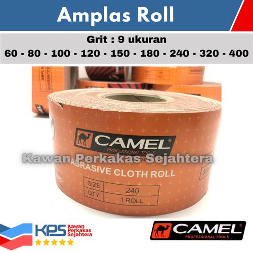 Jual CAMEL Amplas Roll Kain 50 Meter Grit 60 80 100 120 150 180 240 320 ...
