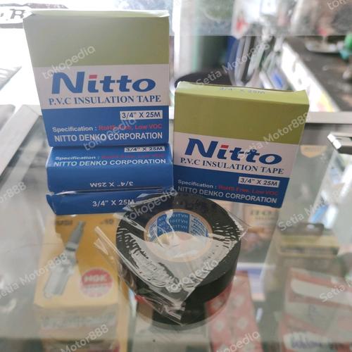 Jual Nitto Isolasi Listrik Isolasi Hitam Kabel 3/4 x 25 Meter - Kab ...
