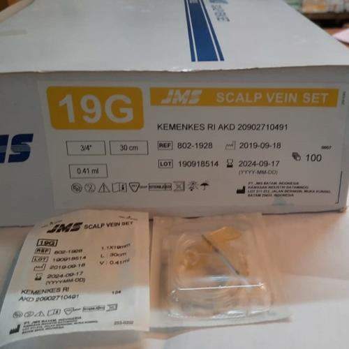 Jual JMS Wing Needle/Scalp Vein Set 19G ORIGINAL (Harga Satuan ...