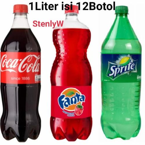 Jual Minuman Fanta | Coca Cola Original | Sprite Botol 1 Liter 1 Dus ...